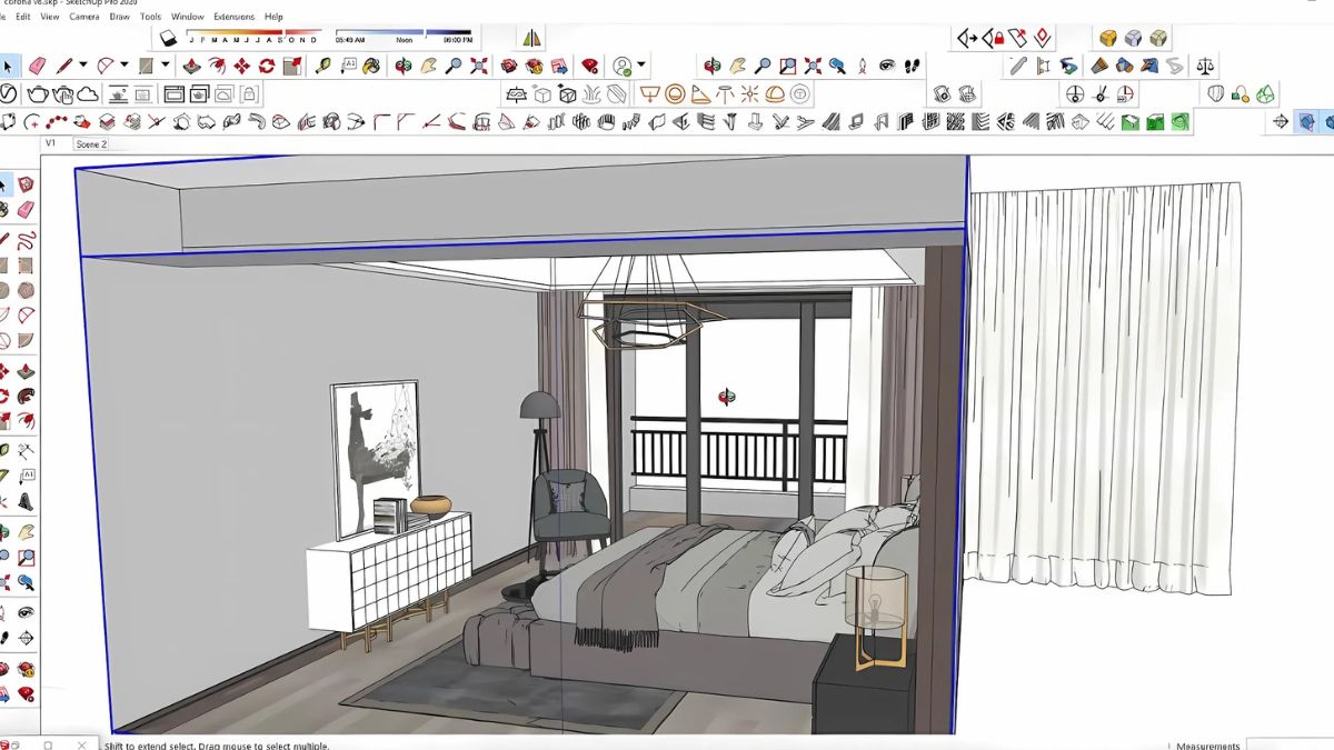 Cách đặt camera trong SketchUp chuẩn nhất, tạo góc nhìn đẹp